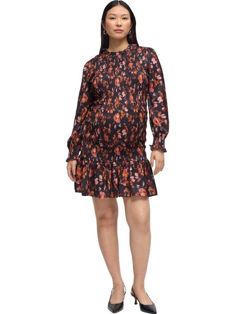 INGRID & ISABEL® Ingrid & Isabel® Long Sleeve Smocked Maternity Mini Dress